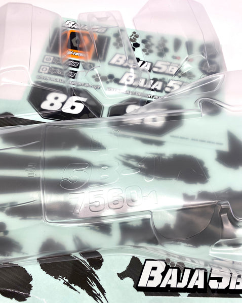 BAJA 5B SBK GAS - CLEAR UNPAINTED BODY 7560 shell & DECALS (stickers ...