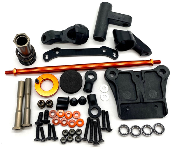 HB Racing E8 WS - STEERING Set (bellcrank, posts, rack, bearings 20485 ...
