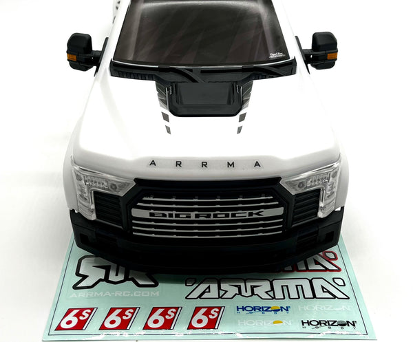 Arrma BIG ROCK 6s - BODY, White, painted w/accessories ARA7612 – Jennys ...