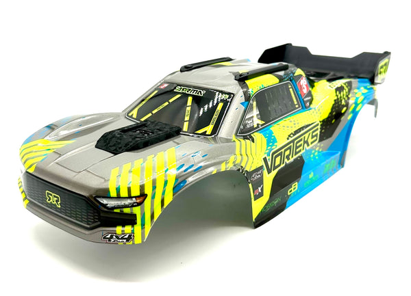 Arrma Vorteks 4x4 223s - Body Shell (Teal Yellow painted clipless ARA4 ...