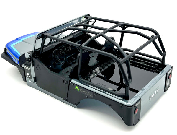 Axial SCX-10 III CJ-7 BODY, w/Interior, rollcage, lights (GREY) AXI030 ...