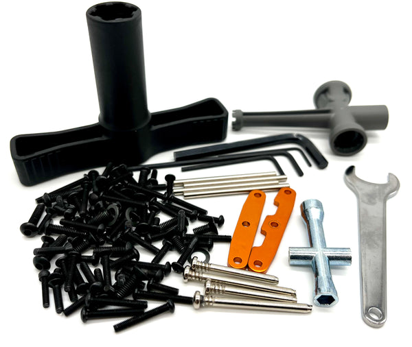 Jato 4x4 VXL SCREWS, TOOLS, HARDWARE set, w/orange tie bars Traxxas 90 ...
