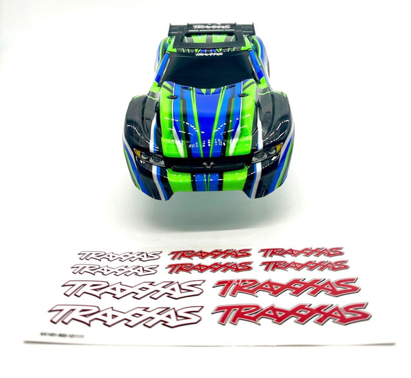 RUSTLER 4x4 BODY Shell (GREEN blue 2024 Shell decals clipless VXL 6737 ...