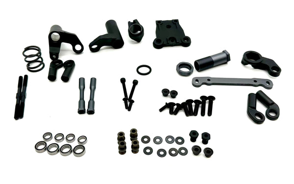 Tekno EB48 2.2 STEERING SET (Bags I & O) (Bell Crank, servo saver, ack ...