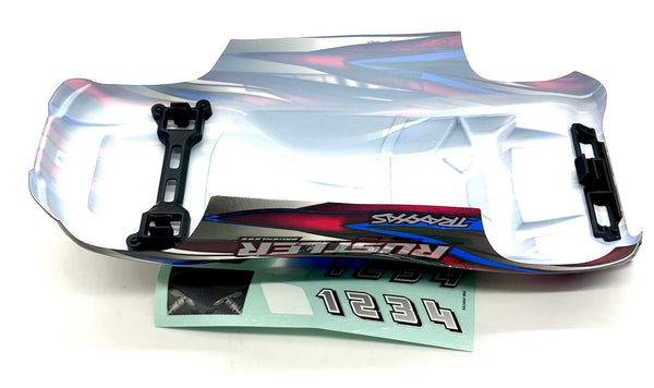 Rustler 2WD BL-2s BODY (RED) cover shell painted clipless 37354-4 ...
