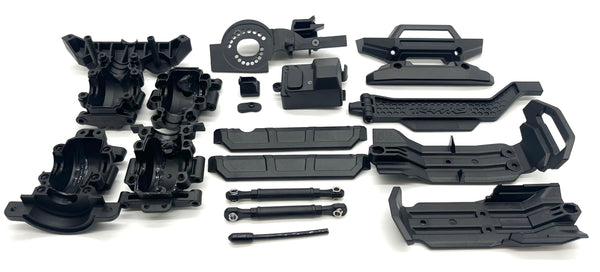 MINI-MAXX Plastic Set (Front Rear Bulkhead skid plates Brace box Traxx ...