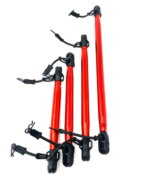 OUTCAST 8S EXB - RED support Braces Bars center front rear Arrma 1/5 A ...