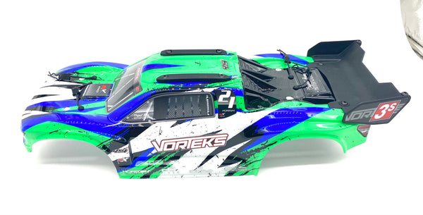 Arrma VORTEKS 4x4 3s BLX - Body Shell (GREEN/Black painted decalled AR ...