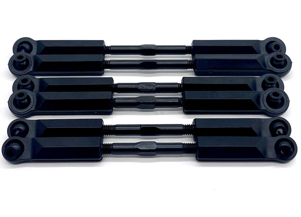 Arrma OUTCAST 4s 4x4 - TIE RODS, Steel , M4 x 85mm and 95mm Black w/ba ...