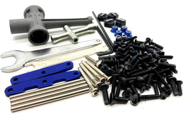 fits SLASH 4x4 ULTIMATE SCREWS & TOOLS Set wheel nuts suspension pins ...