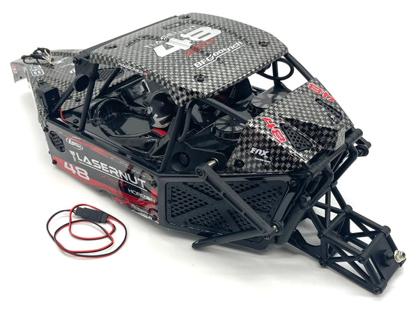 Losi LASERNUT U4 - Body (Black) Tire Rack, body set Cage Buggy LOS0302 ...