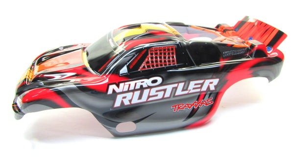 Nitro RUSTLER - Body Shell (RED) Cover ProGraphix Graphics 2.5 44096-3 ...
